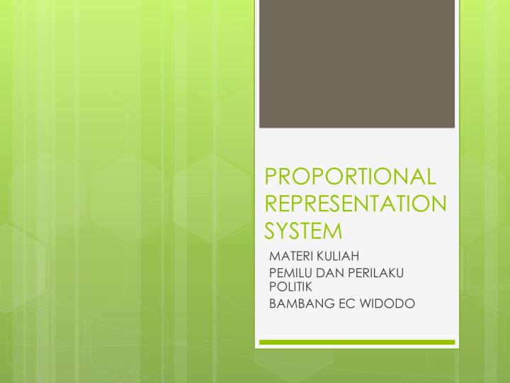 PPT - PROPORTIONAL REPRESENTATION SYSTEM PowerPoint Presentation, free ...