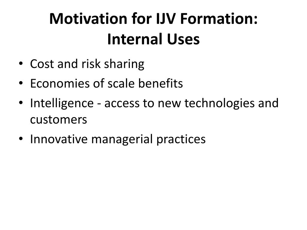 PPT - International Joint Ventures, International Strategic Alliances ...