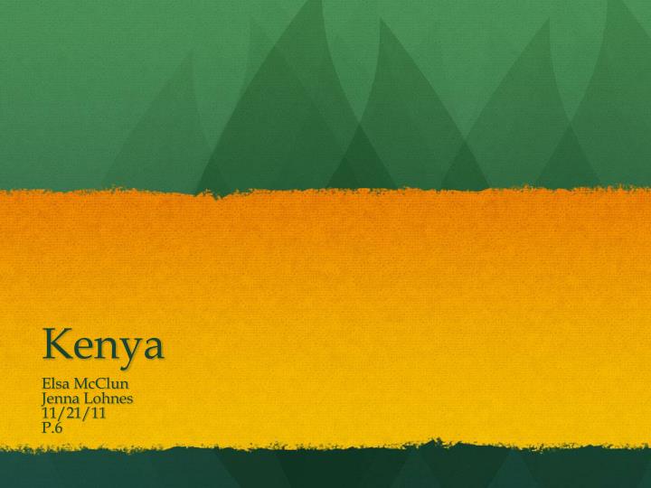 PPT - Kenya PowerPoint Presentation, free download - ID:3462965