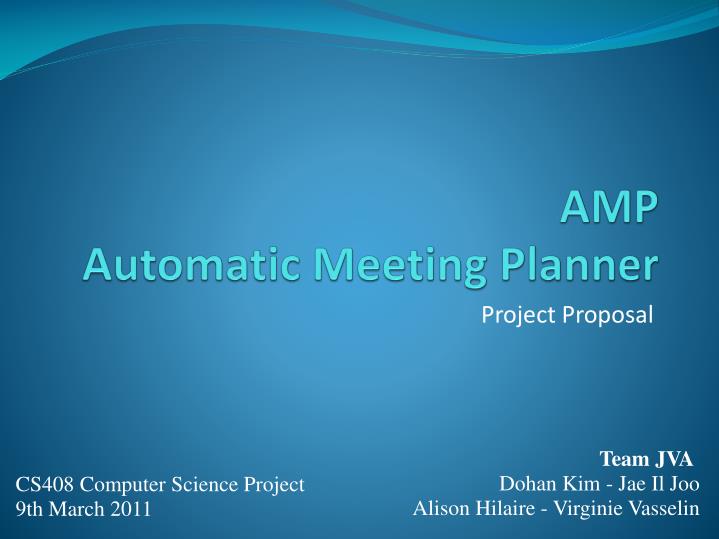 PPT - AMP Automatic Meeting Planner PowerPoint Presentation, free ...