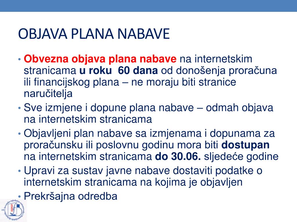 PPT - PLAN NABAVE, PROCIJENJENA VRIJEDNOST, REGISTAR UGOVORA Jasna ...
