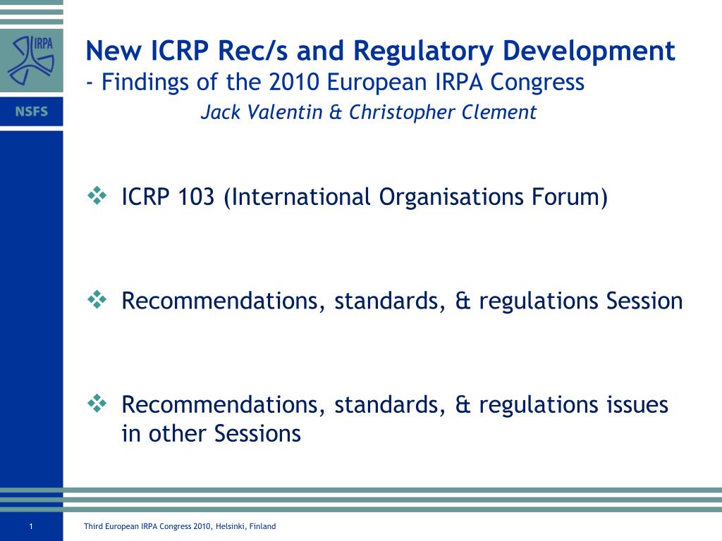 PPT - ICRP 103 (International Organisations Forum) Recommendations ...