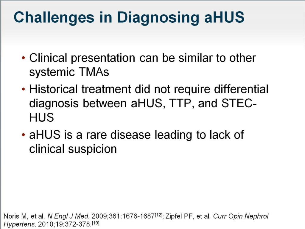 PPT - Atypical HUS: Improving Patient Care From Diagnosis to Treatment ...