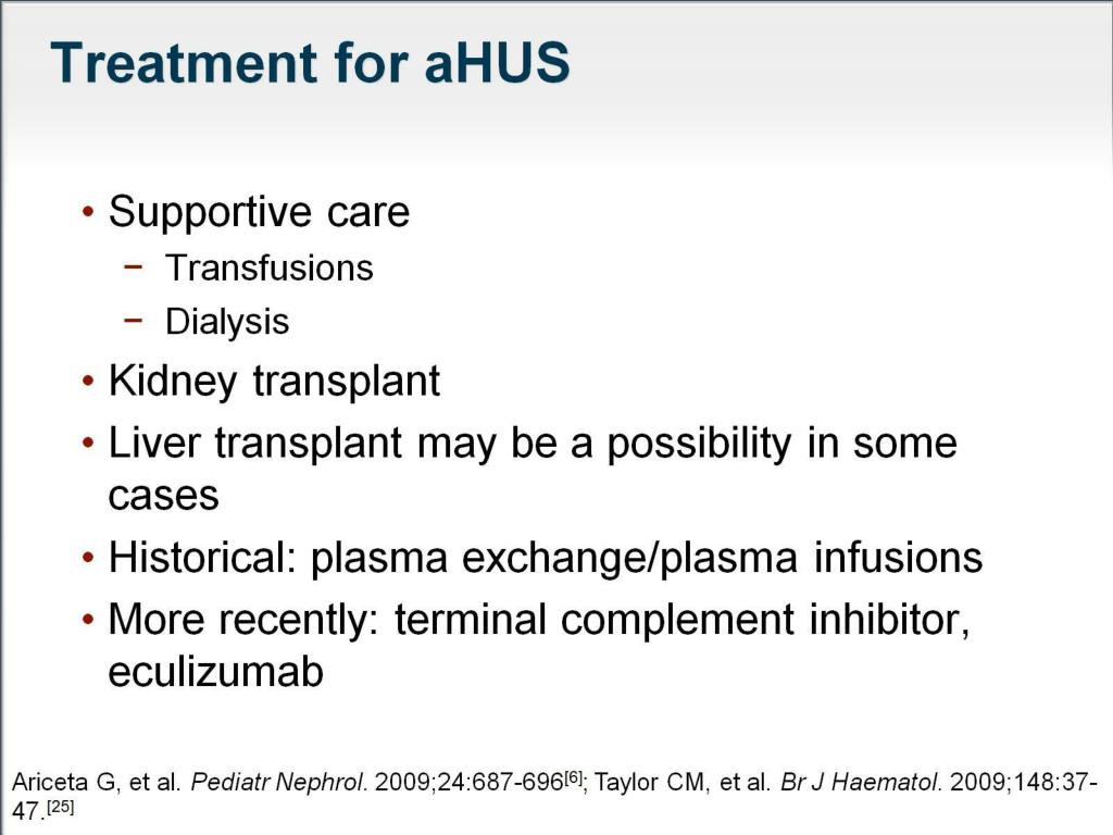 PPT - Atypical HUS: Improving Patient Care From Diagnosis to Treatment ...