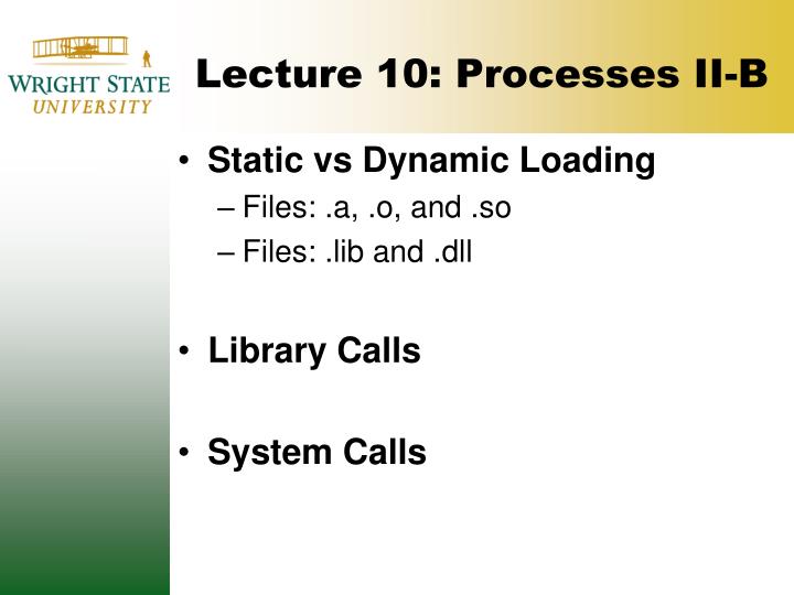 PPT - Lecture 10: Processes II-B PowerPoint Presentation, free download ...