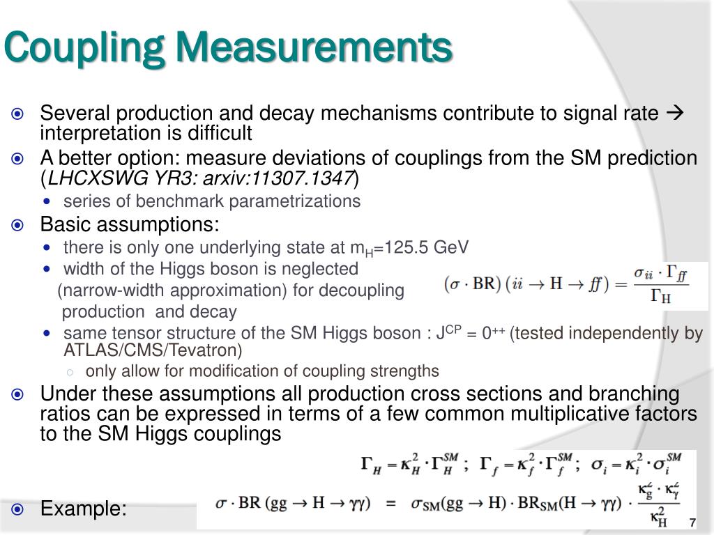 PPT - Measurements of Higgs boson couplings PowerPoint Presentation ...