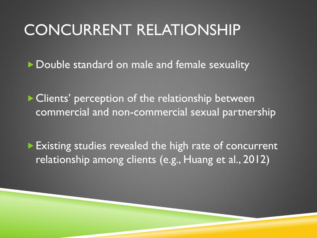 PPT - Concurrent sexual relationship among male clients of female sex ...