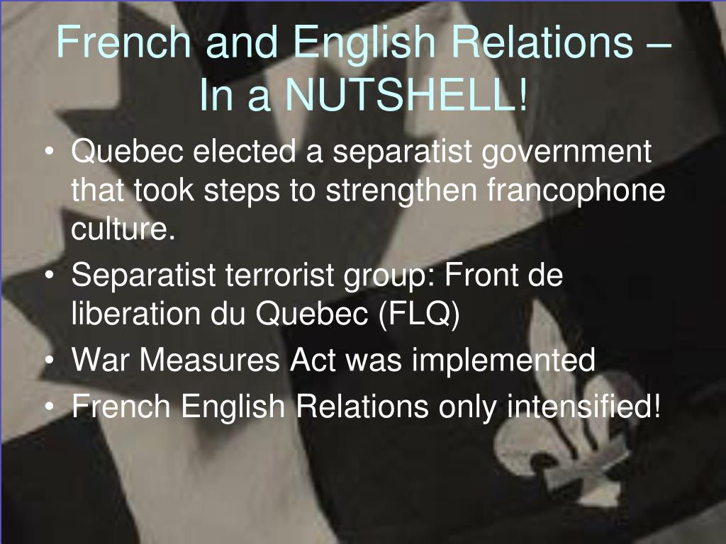 PPT - FRENCH-ENGLISH RELATIONS 1950 – PRESENT Monday January 10 th ...