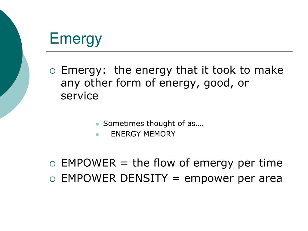 PPT - Emergy and Ecological Economics PowerPoint Presentation, free ...