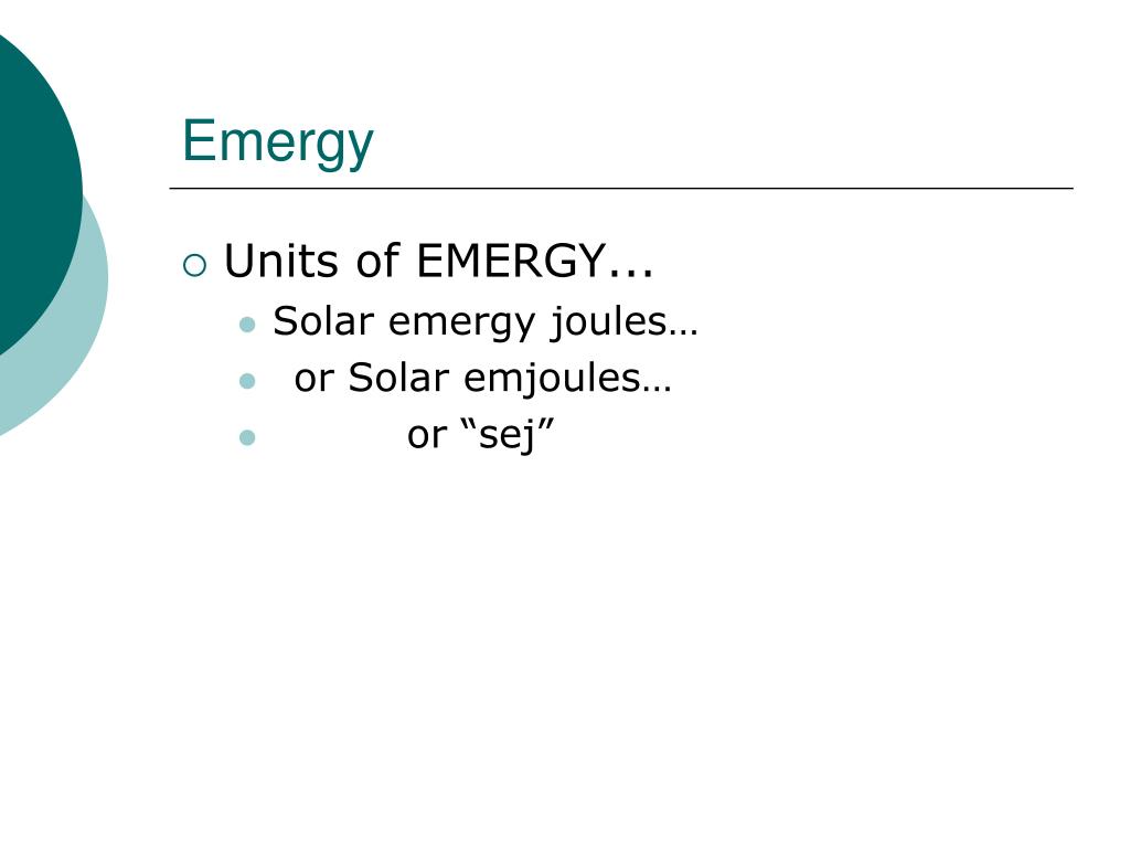 PPT - Emergy and Ecological Economics PowerPoint Presentation, free ...