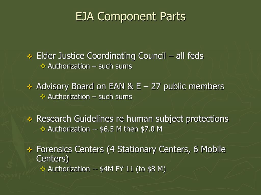 PPT - The Elder Justice Act & Other Federal Victims Legislation: What ...