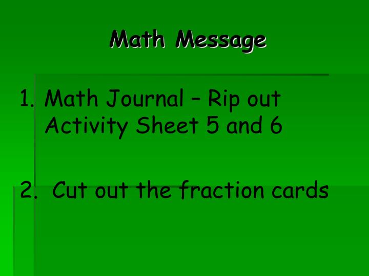 PPT - Math Message PowerPoint Presentation, free download - ID:3467175