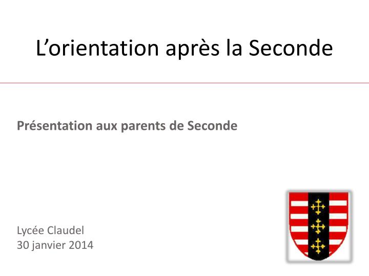 PPT - L’orientation après la Seconde PowerPoint Presentation, free download - ID:3467396