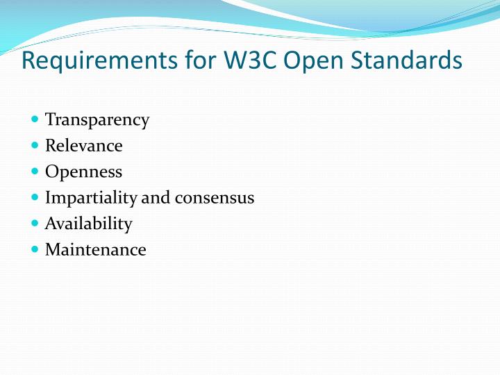 PPT - World Wide Web Consortium (W3C) PowerPoint Presentation - ID:3467666