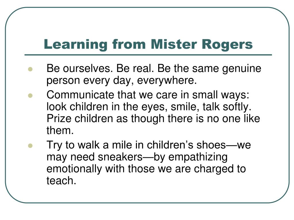PPT - What Happened to Mister Rogers’ Neighborhood? Thomas R ...