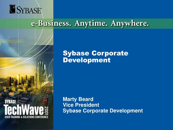 PPT - Sybase Corporate Development PowerPoint Presentation, free ...