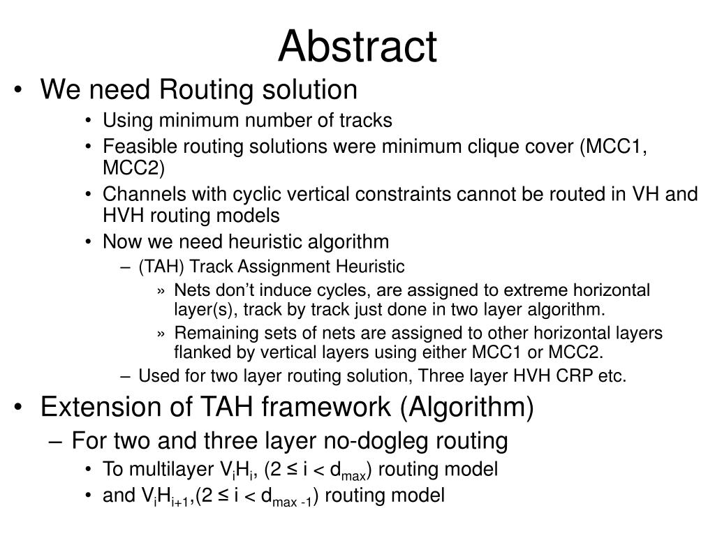 PPT - A General Framework for Track Assignment in Multilayer Channel ... PPT - A General Framework for Track Assignment in Multilayer Channel ...