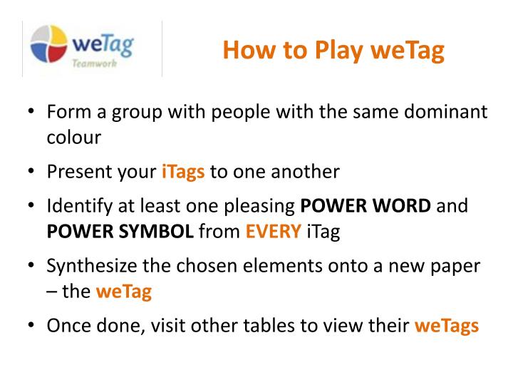 PPT - How to Play weTag PowerPoint Presentation, free download - ID:3468497