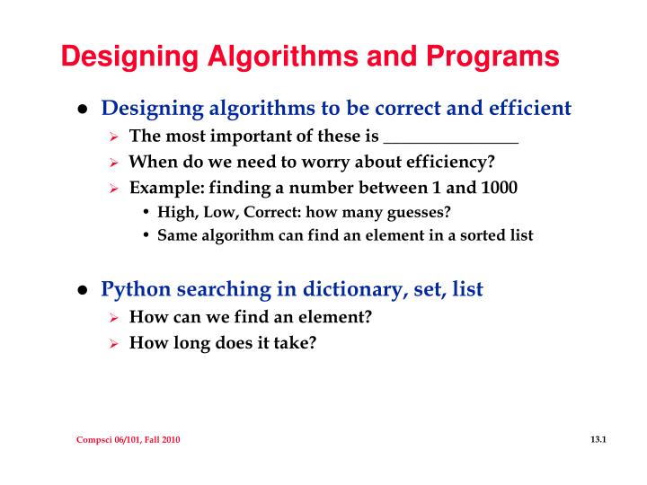 PPT - Designing Algorithms and Programs PowerPoint Presentation, free ...