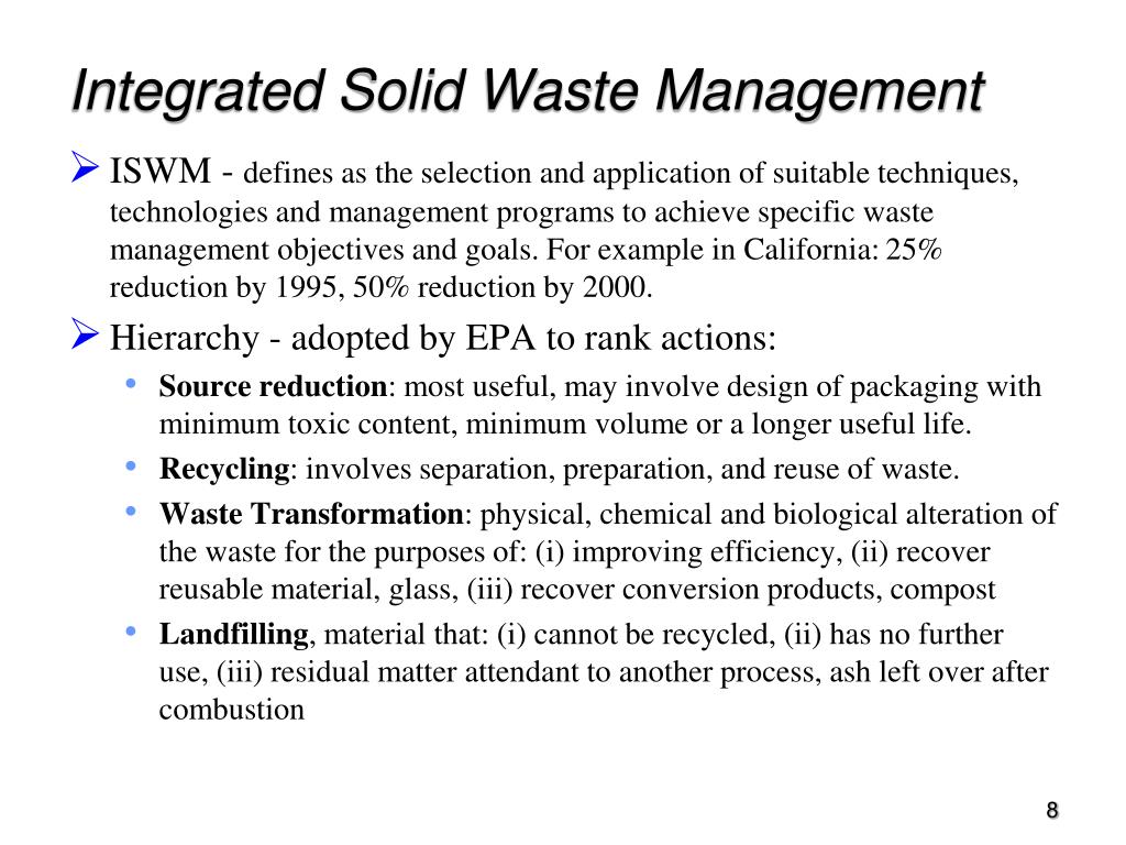 PPT - CE 647 Chapter I & II Evolution of Solid Waste Management ...