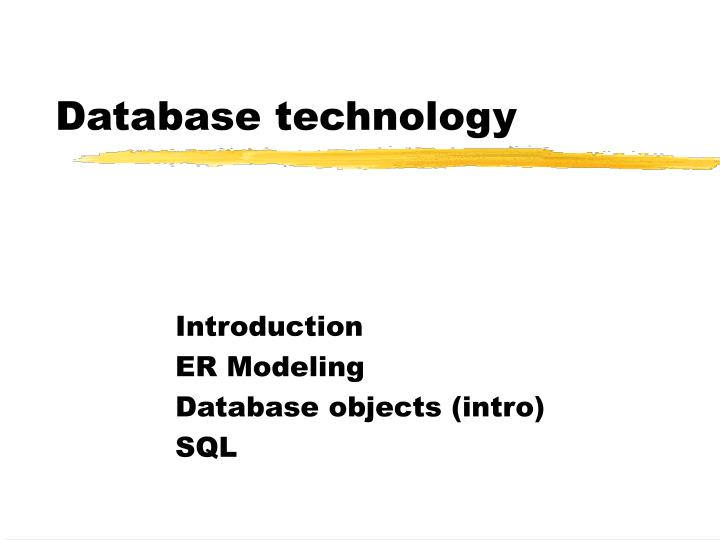 PPT - Database technology PowerPoint Presentation, free download - ID ...