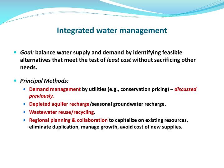 PPT - Integrated water management PowerPoint Presentation, free ...