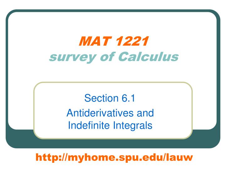 Ppt Mat 1221 Survey Of Calculus Powerpoint Presentation Free