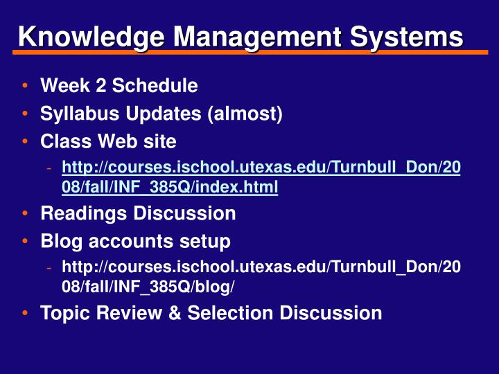 PPT - Knowledge Management Systems PowerPoint Presentation, free ...
