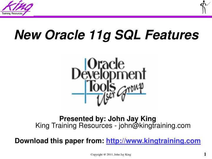 Ppt New Oracle 11g Sql Features Powerpoint Presentation Free Download Id3470392 5828
