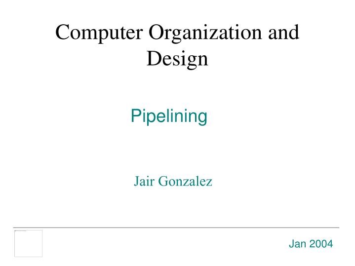 PPT - Computer Organization and Design PowerPoint Presentation, free ...