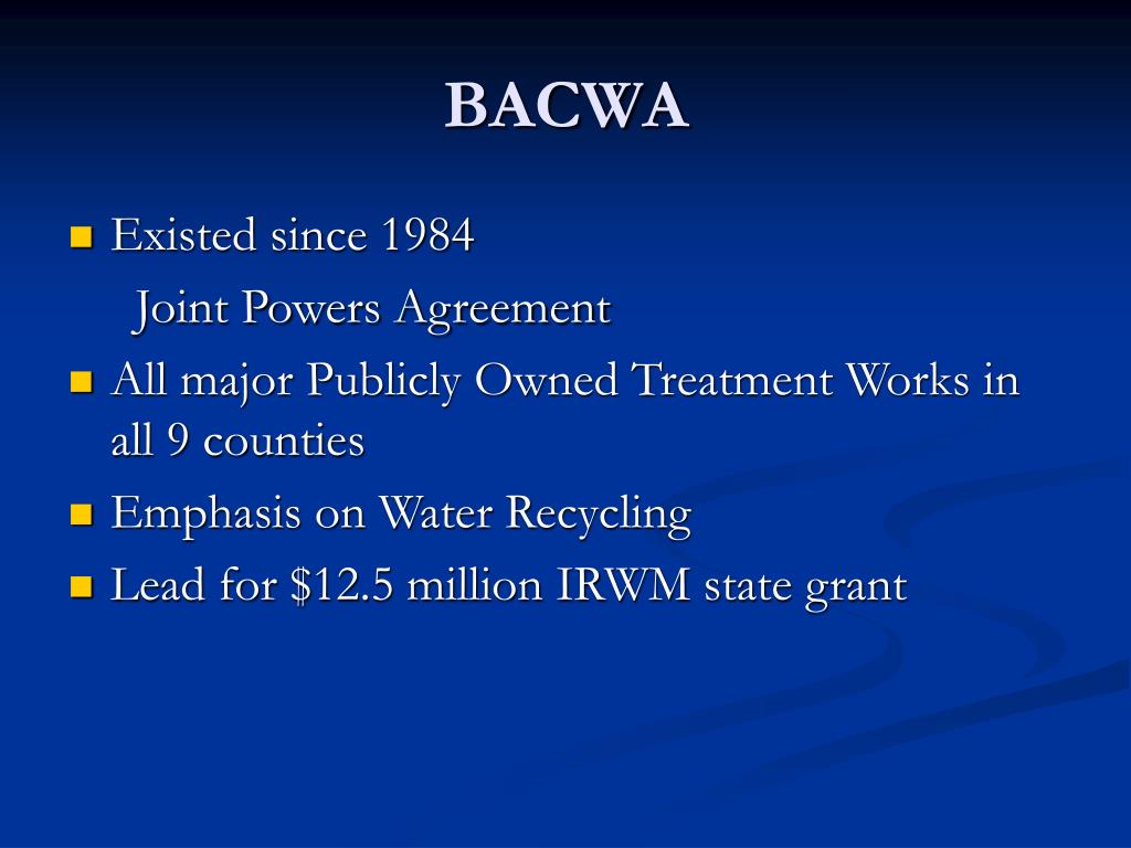 PPT - BAIRWMP Bay Area Integrated Regional Water Management Plan ...