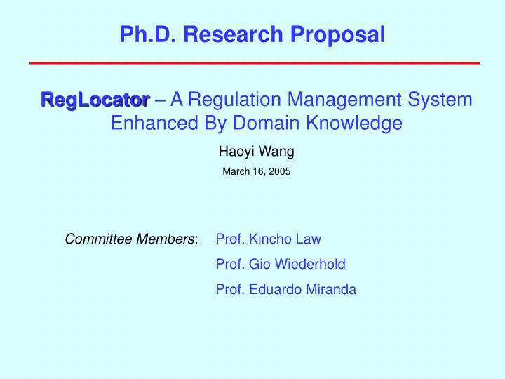 PPT - Ph.D. Research Proposal PowerPoint Presentation, free download - ID:3471154