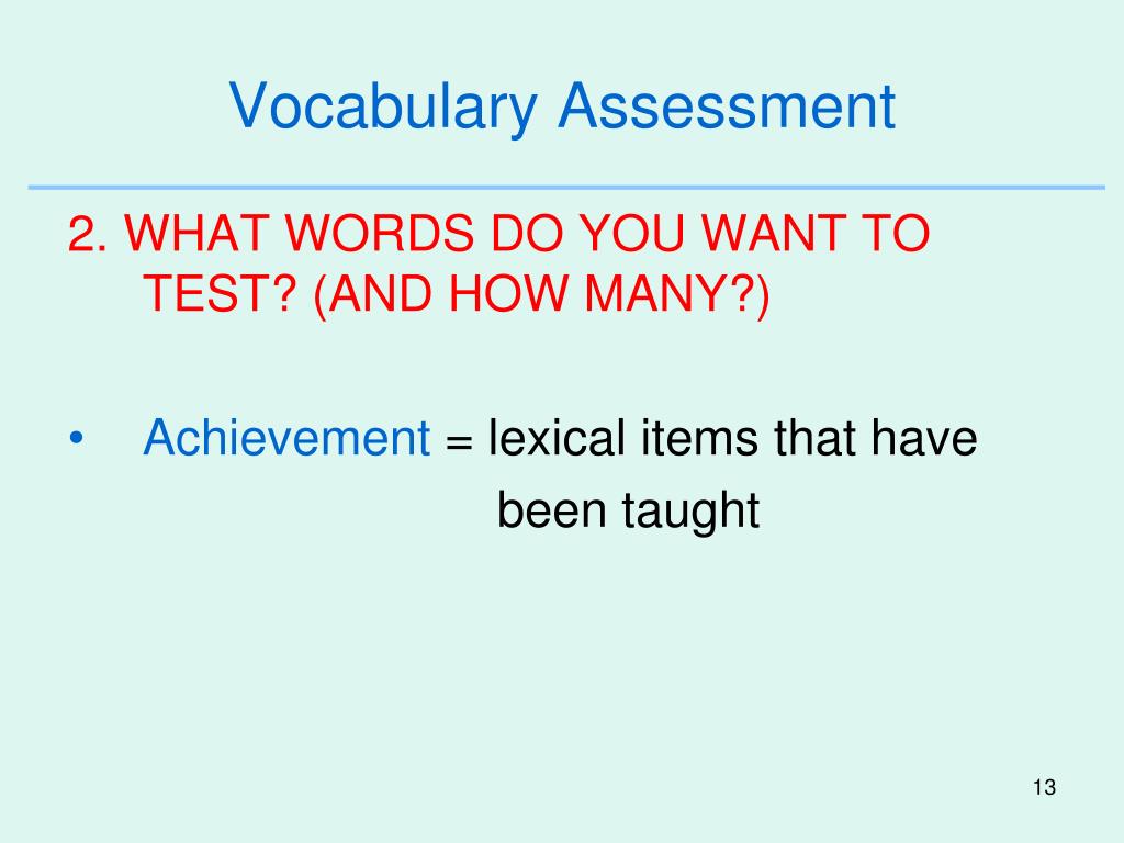 PPT - Vocabulary Assessment Norbert Schmitt University of Nottingham ...