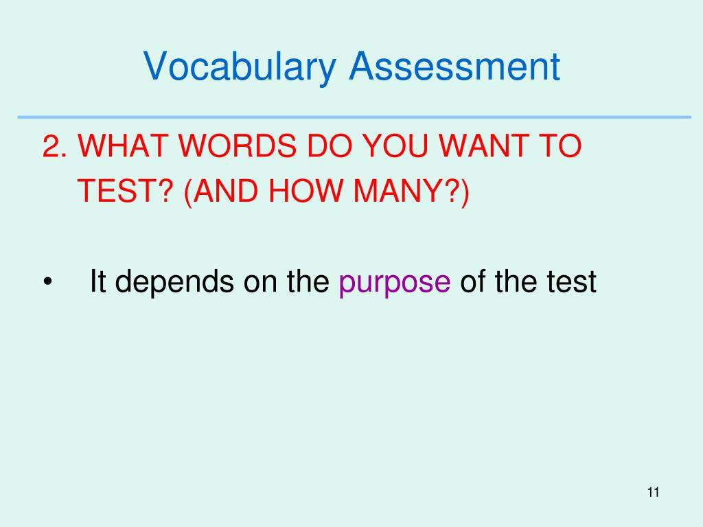 PPT - Vocabulary Assessment Norbert Schmitt University of Nottingham ...