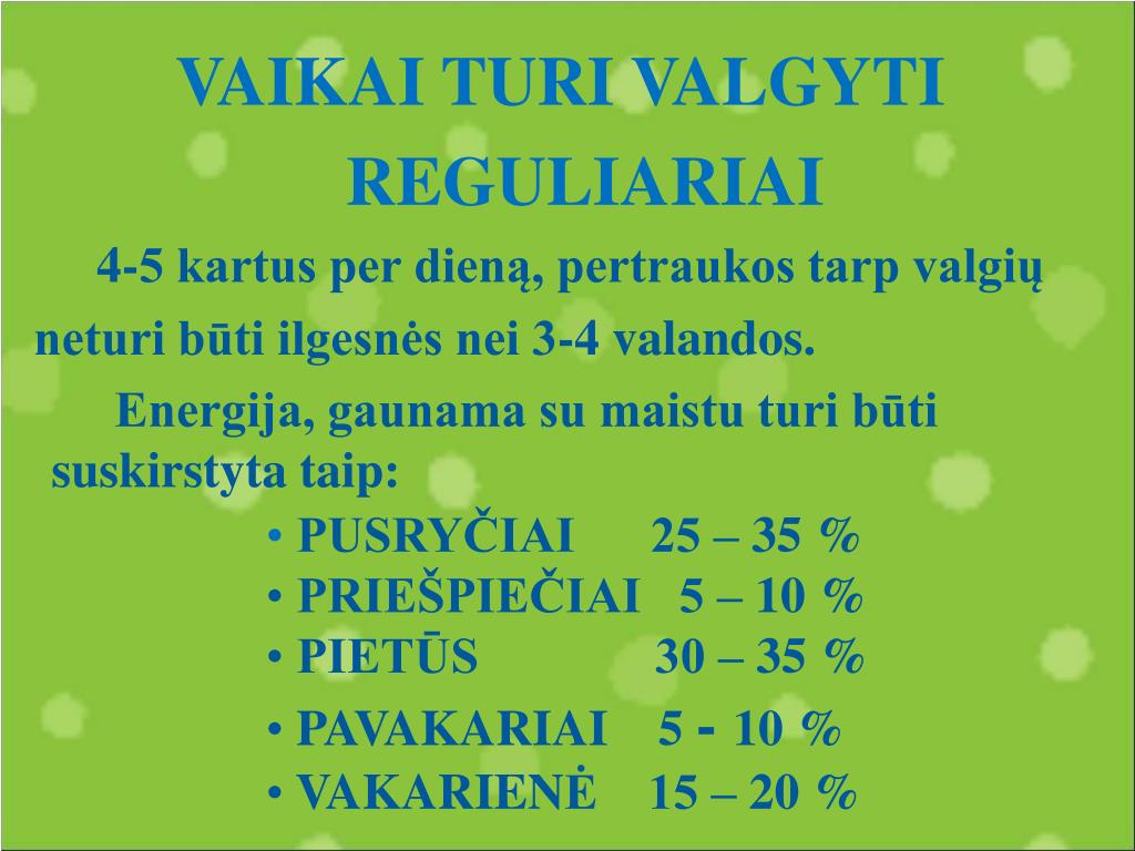 PPT - SVEIKAS MAISTAS – SVEIKAS VAIKAS PowerPoint Presentation, free ...