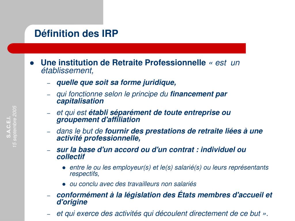 PPT - La transposition en France de la directive sur les Institutions ...