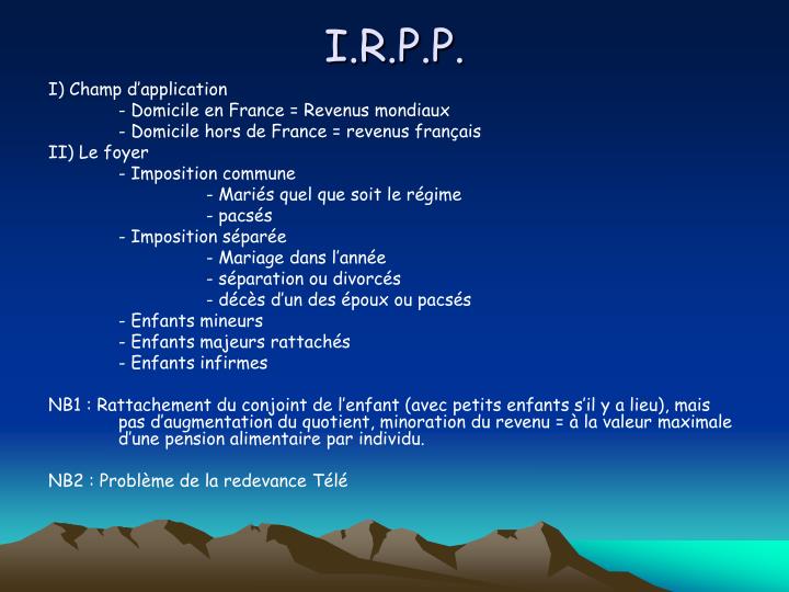 PPT - I.R.P.P. PowerPoint Presentation, free download - ID:3472113
