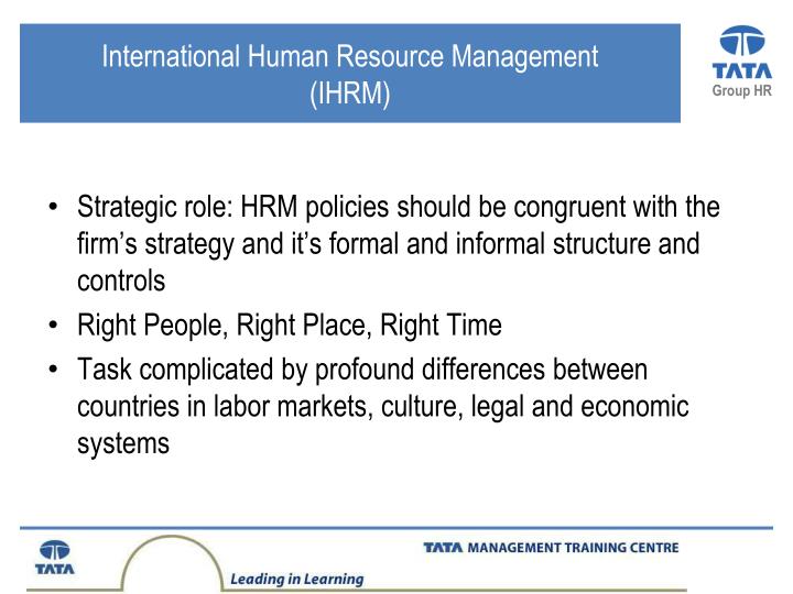 PPT - International Human Resource Management PowerPoint Presentation ...