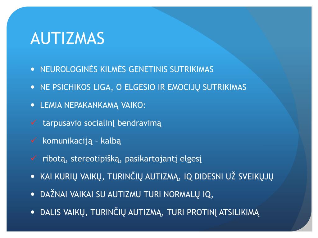 PPT - ELGESIO TERAPIJA – VEIKSMINGA PAGALBA VAIKUI SU AUTIZMU IR JO ...