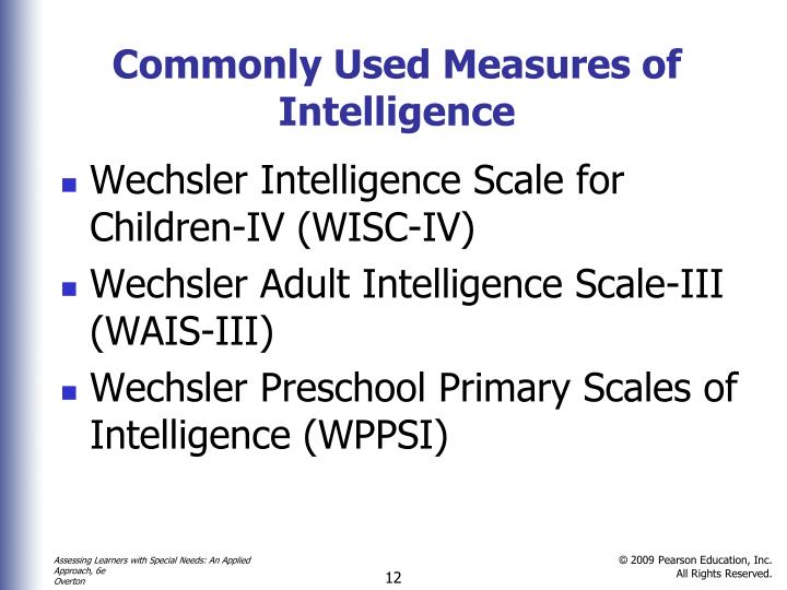 PPT - Chapter 9: Measures of Intelligence and Adaptive Behavior ...