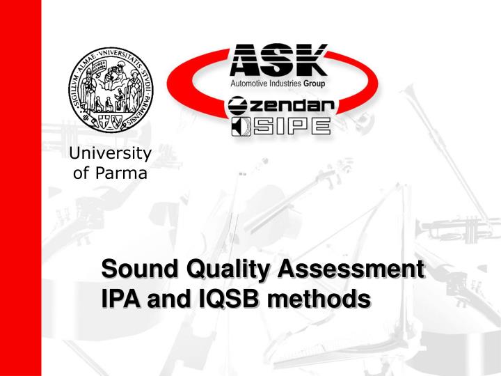PPT - Sound Quality Assessment IPA and IQSB methods PowerPoint ...