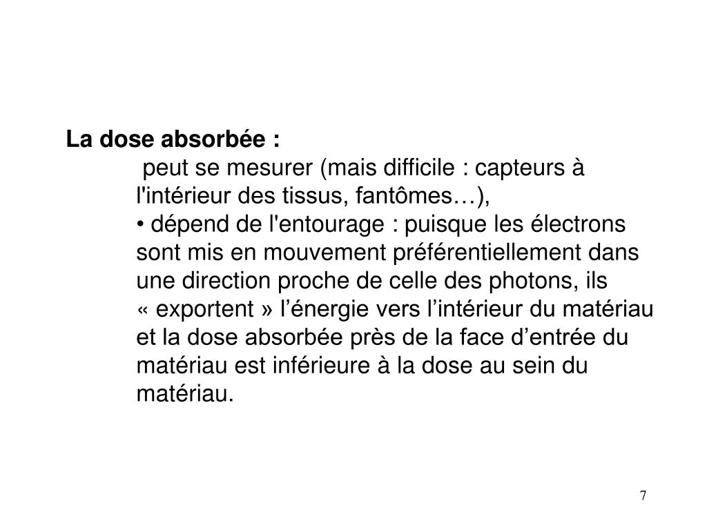PPT - NOTIONS DE DOSIMETRIE ET BASES PHYSIQUES DE LA RADIOTHERAPIE ...