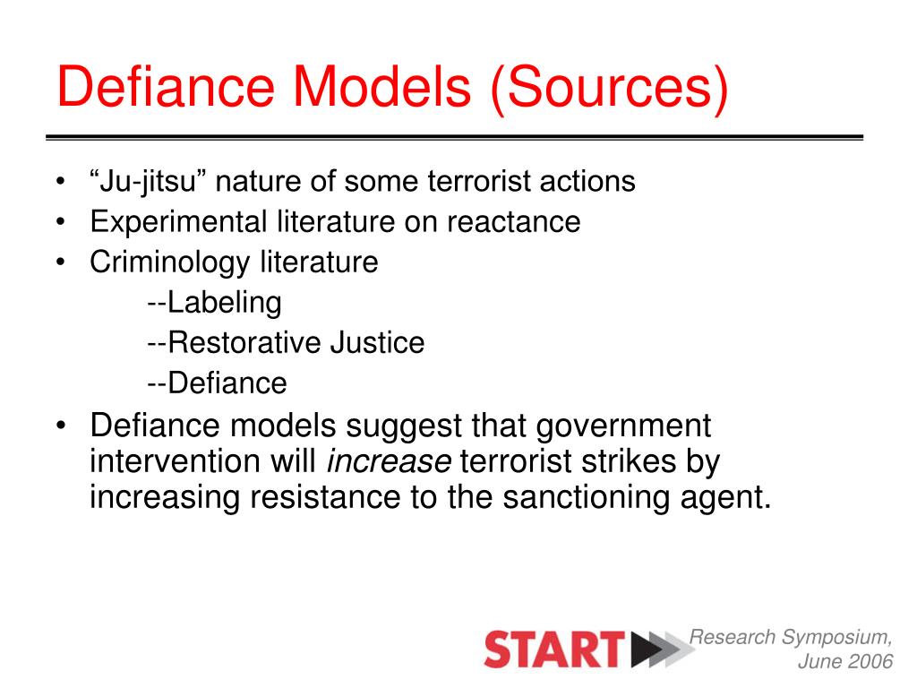 PPT - Deterrence and Defiance Models of Terrorist Violence in Northern ...