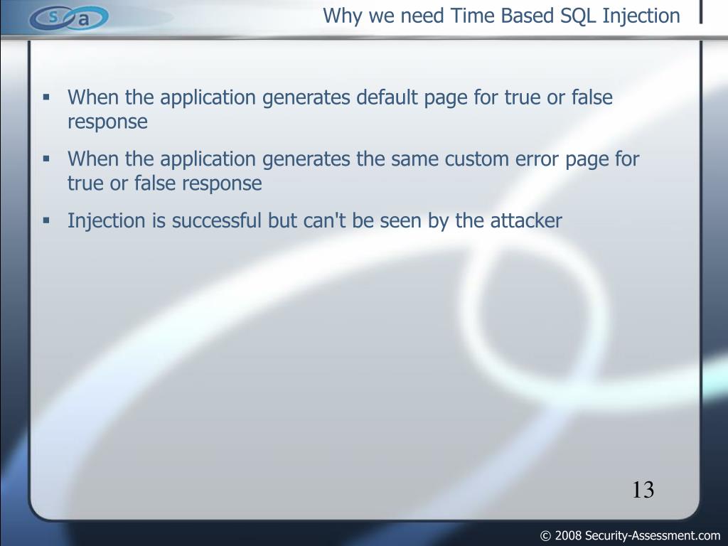 Ppt Time Based Sql Injection Powerpoint Presentation Free Download