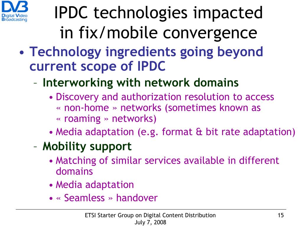 PPT - DVB IPDC A “fragment” of Mobile TV Georges Martinez – Motorola ...