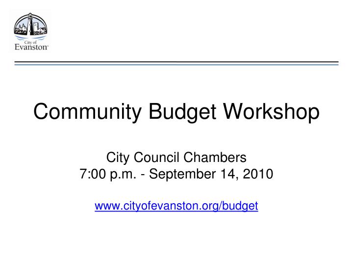 PPT - Community Budget Workshop PowerPoint Presentation, free download ...