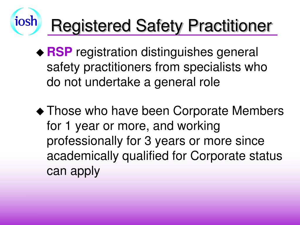 PPT - The Institution of Occupational Safety and Health (IOSH ...