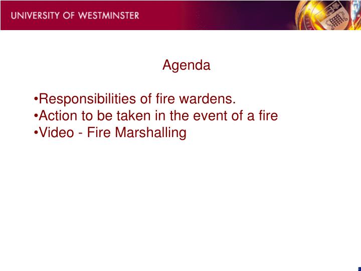 PPT - Fire Warden Training Presented by David Smith Tech IOSH ...