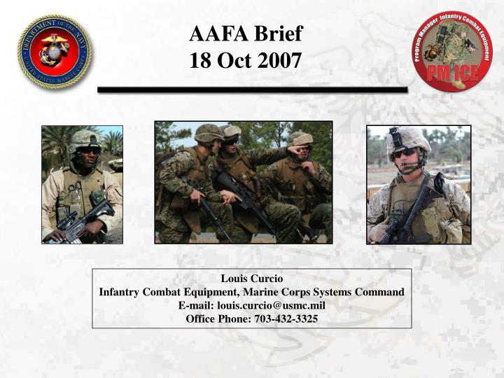 PPT - Louis Curcio Infantry Combat Equipment, Marine Corps Systems ...