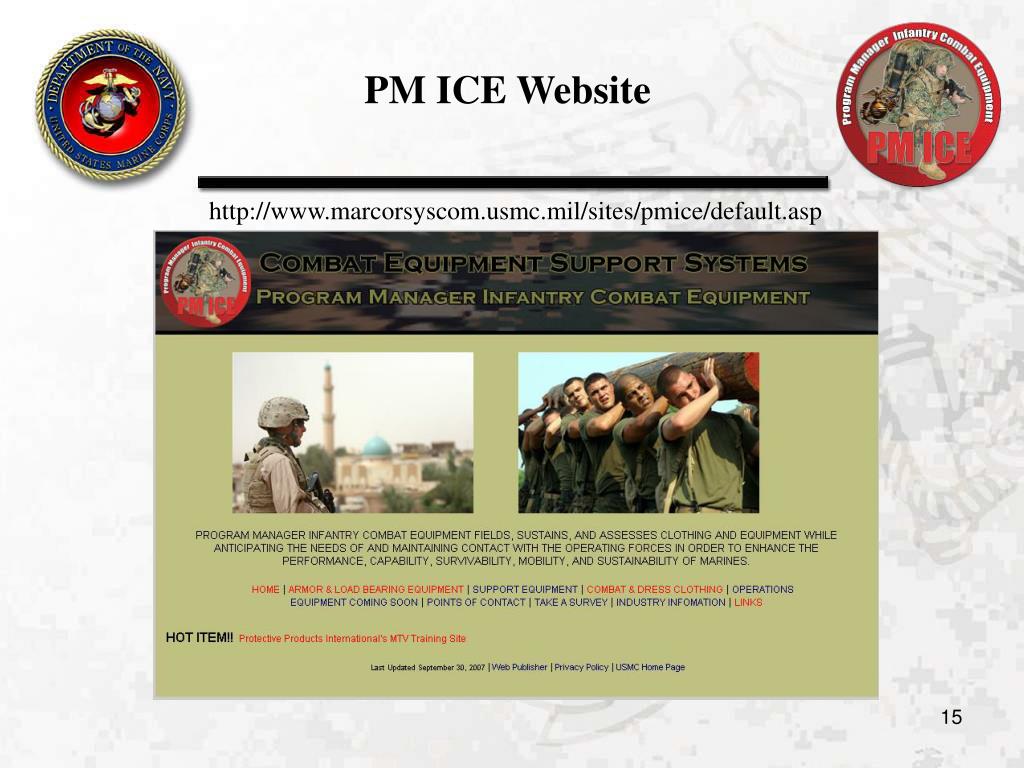 PPT - Louis Curcio Infantry Combat Equipment, Marine Corps Systems ...